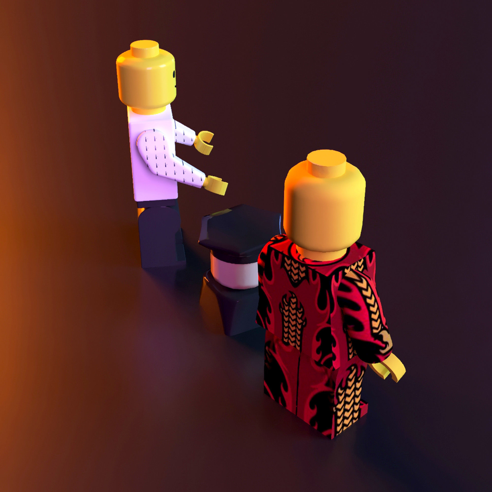 Lego man set policeman ninja man stl 3D model 3D printable | CGTrader