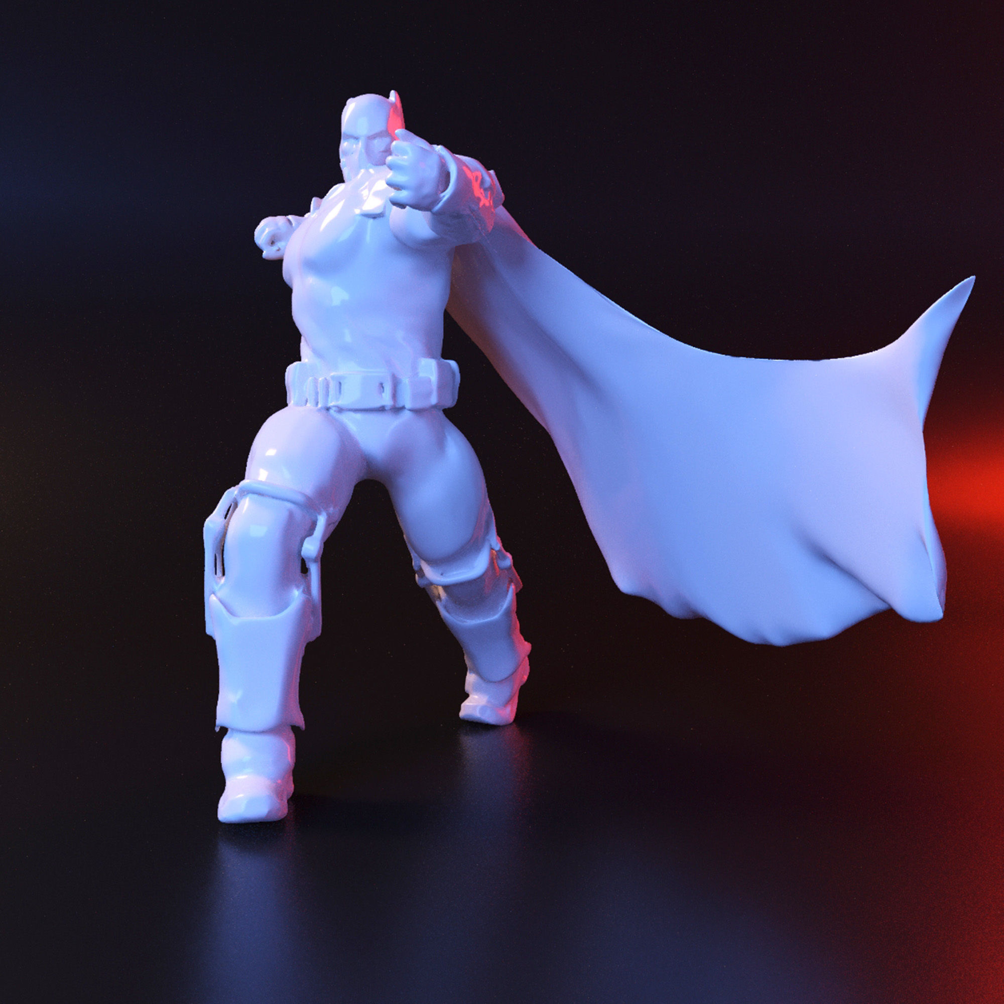 Batman stl statue with cape and cape 3D model 3D printable | CGTrader