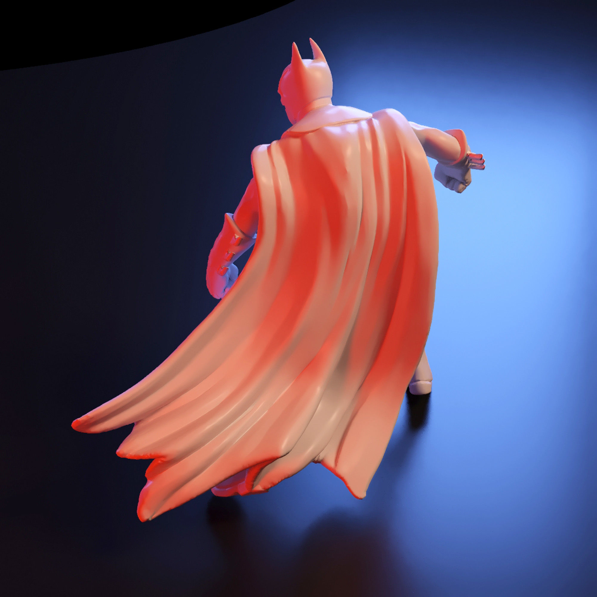 Batman stl figurine in action 3D model 3D printable | CGTrader