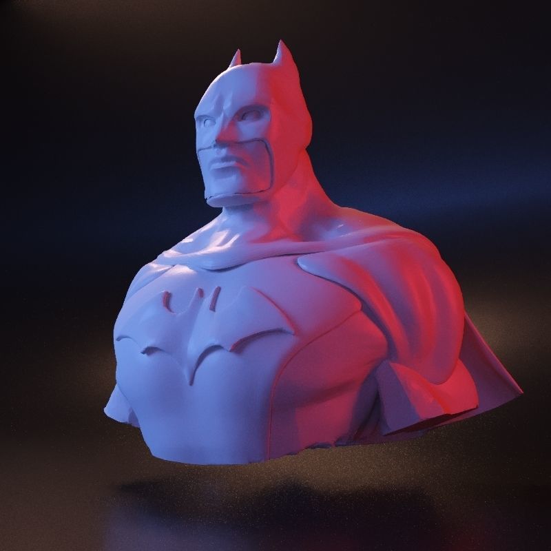 Batman bust stl 3D model 3D printable | CGTrader