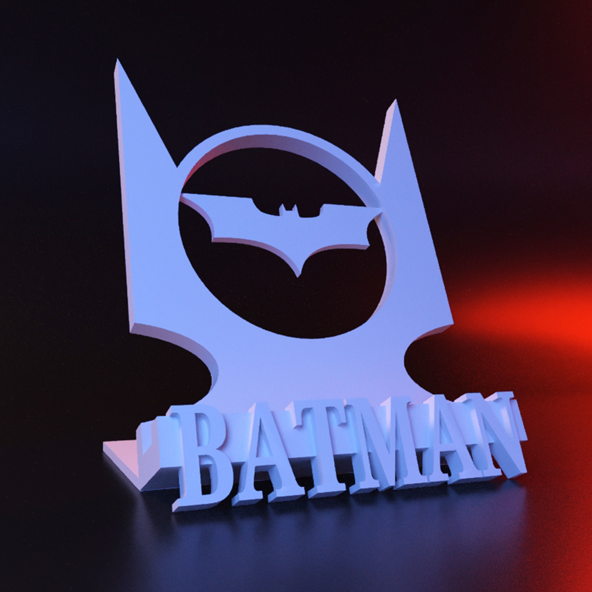 Batman stand stl 3D model 3D printable | CGTrader