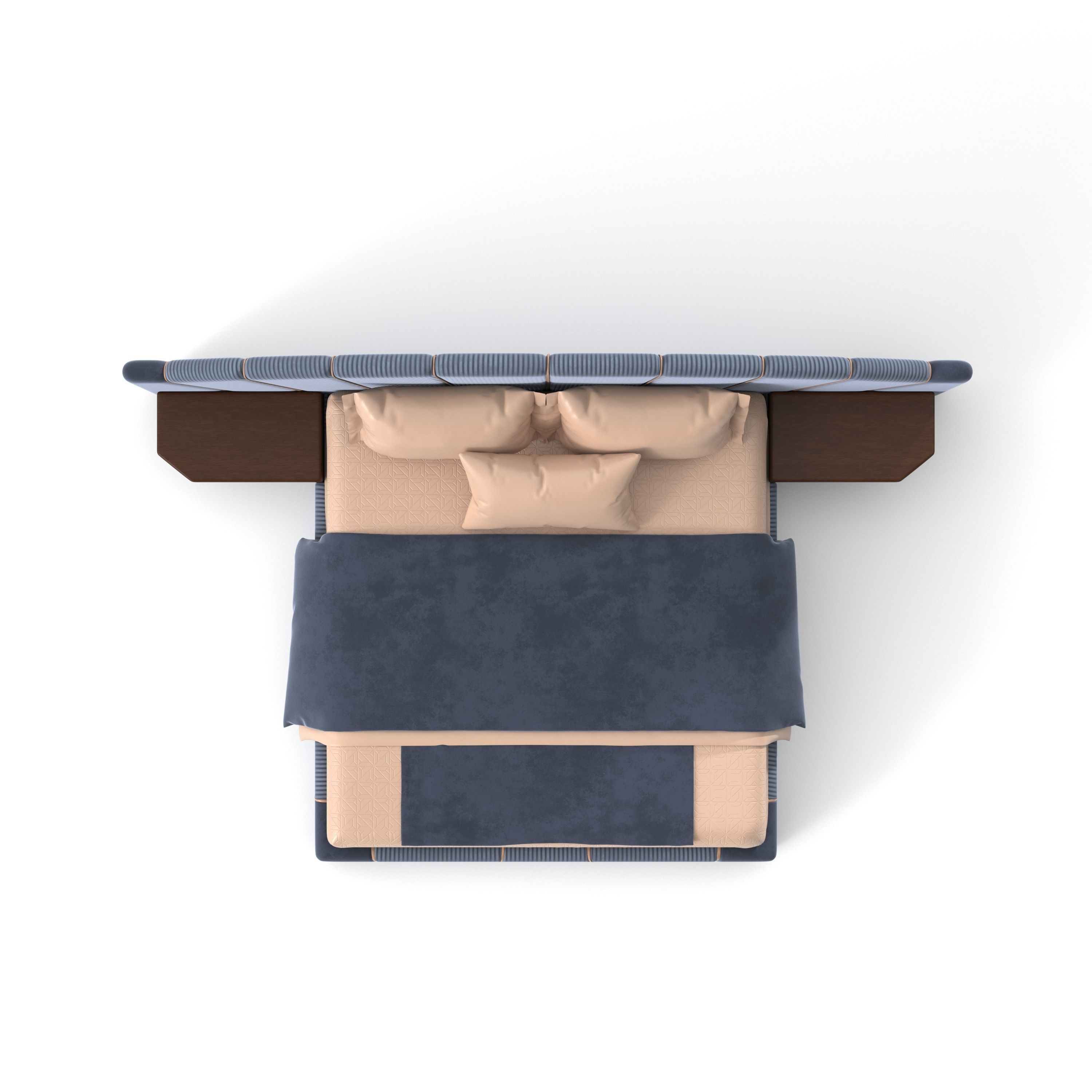 Bed with Bed Back 3D model | CGTrader