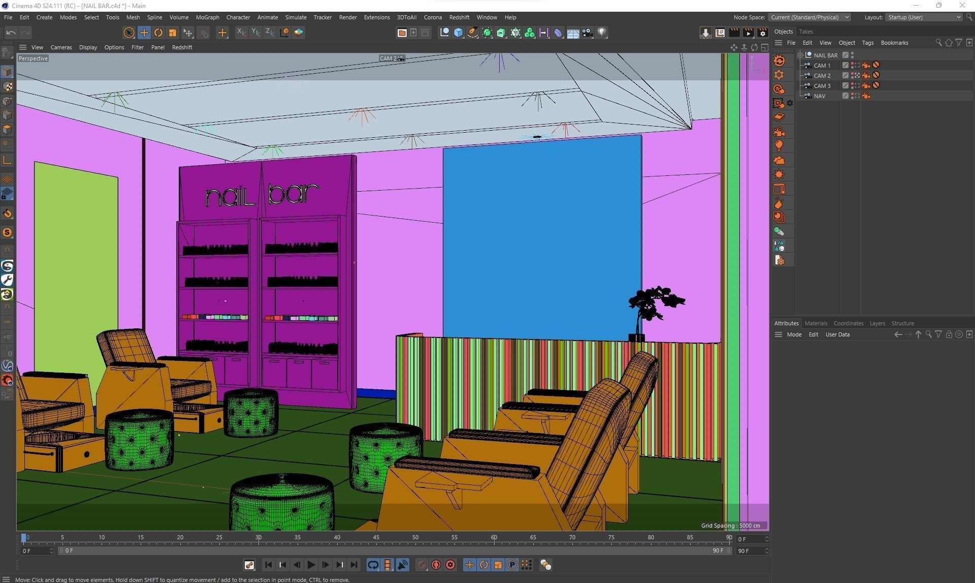 Corona - C4D Scene files - Nail Bar 3D model | CGTrader