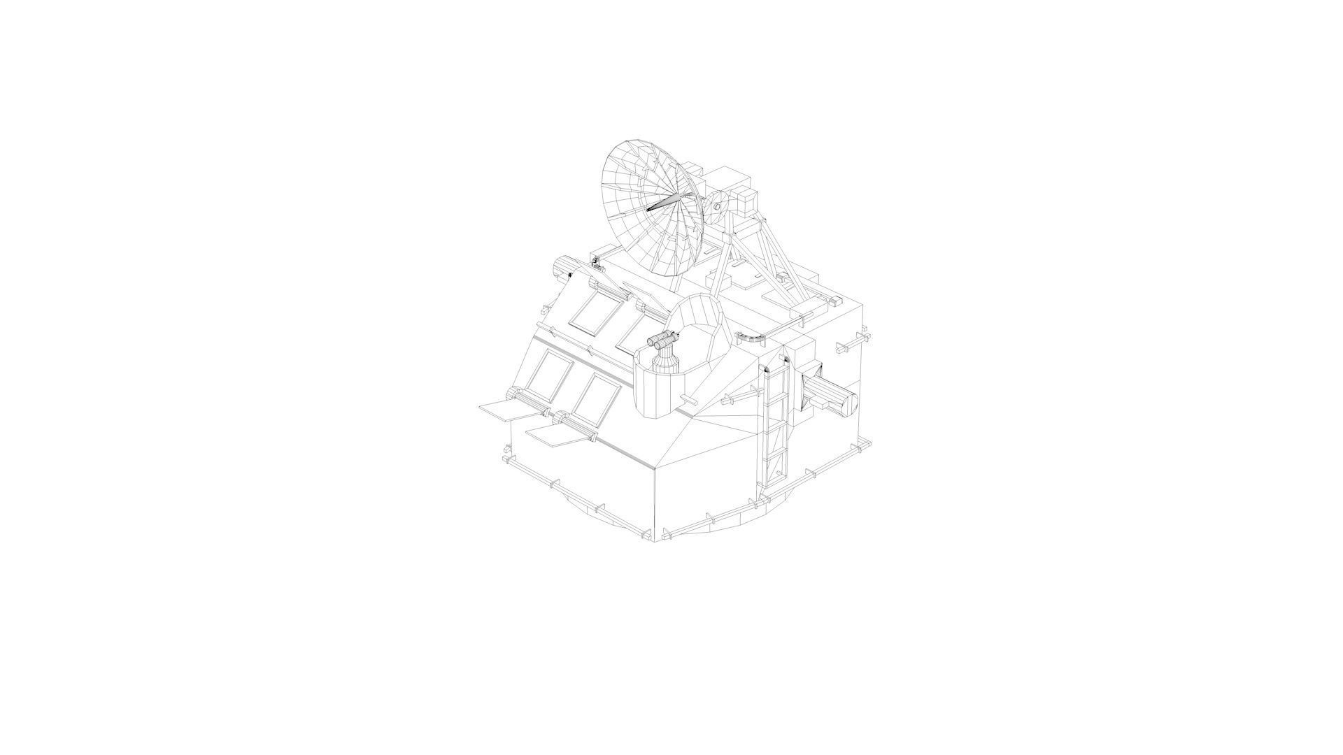 Naval Mk37 Fire Control Director System Mk9 Mod1 Mk25 Antenna 3D model ...