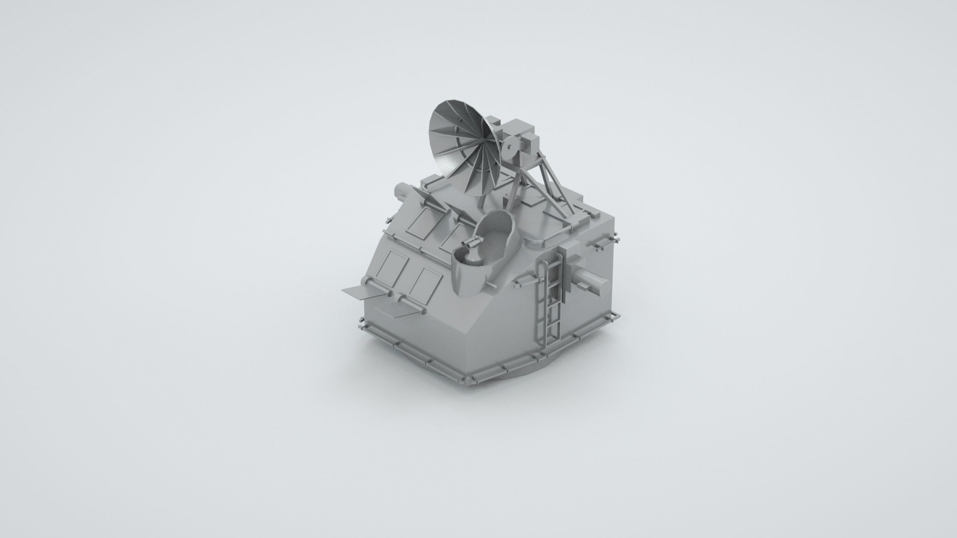 Naval Mk37 Fire Control Director System Mk9 Mod1 Mk25 Antenna 3D model ...