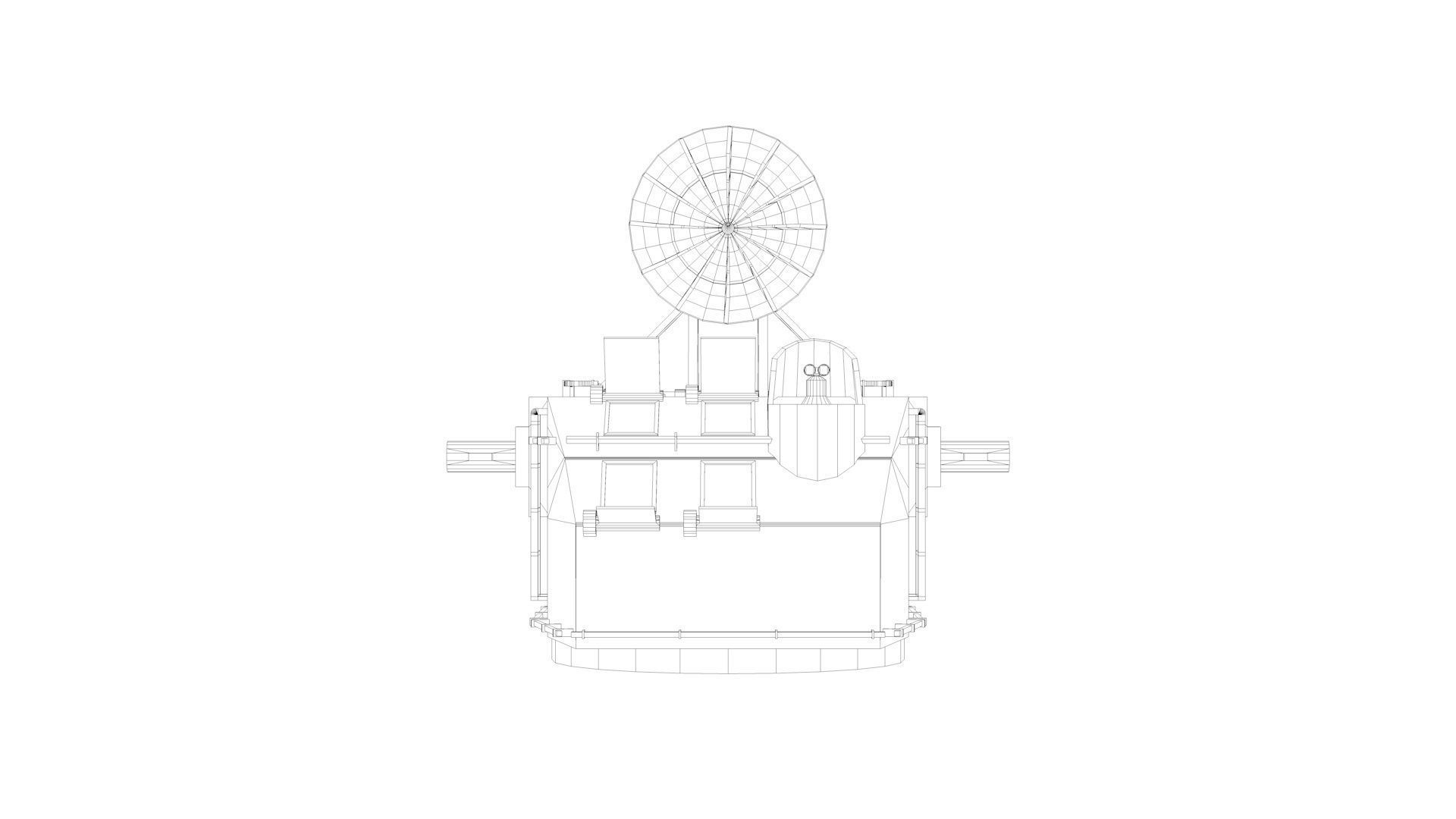 Naval Mk37 Fire Control Director System Mk9 Mod1 Mk25 Antenna 3D model ...