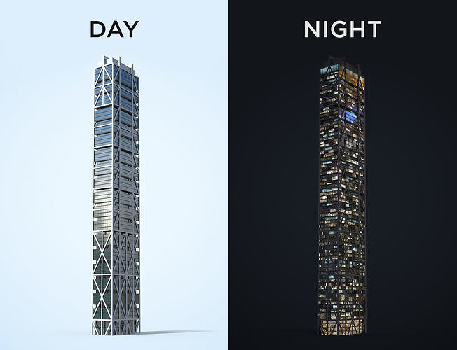 3D model Apartment Building Day and Night VR / AR / low-poly | CGTrader