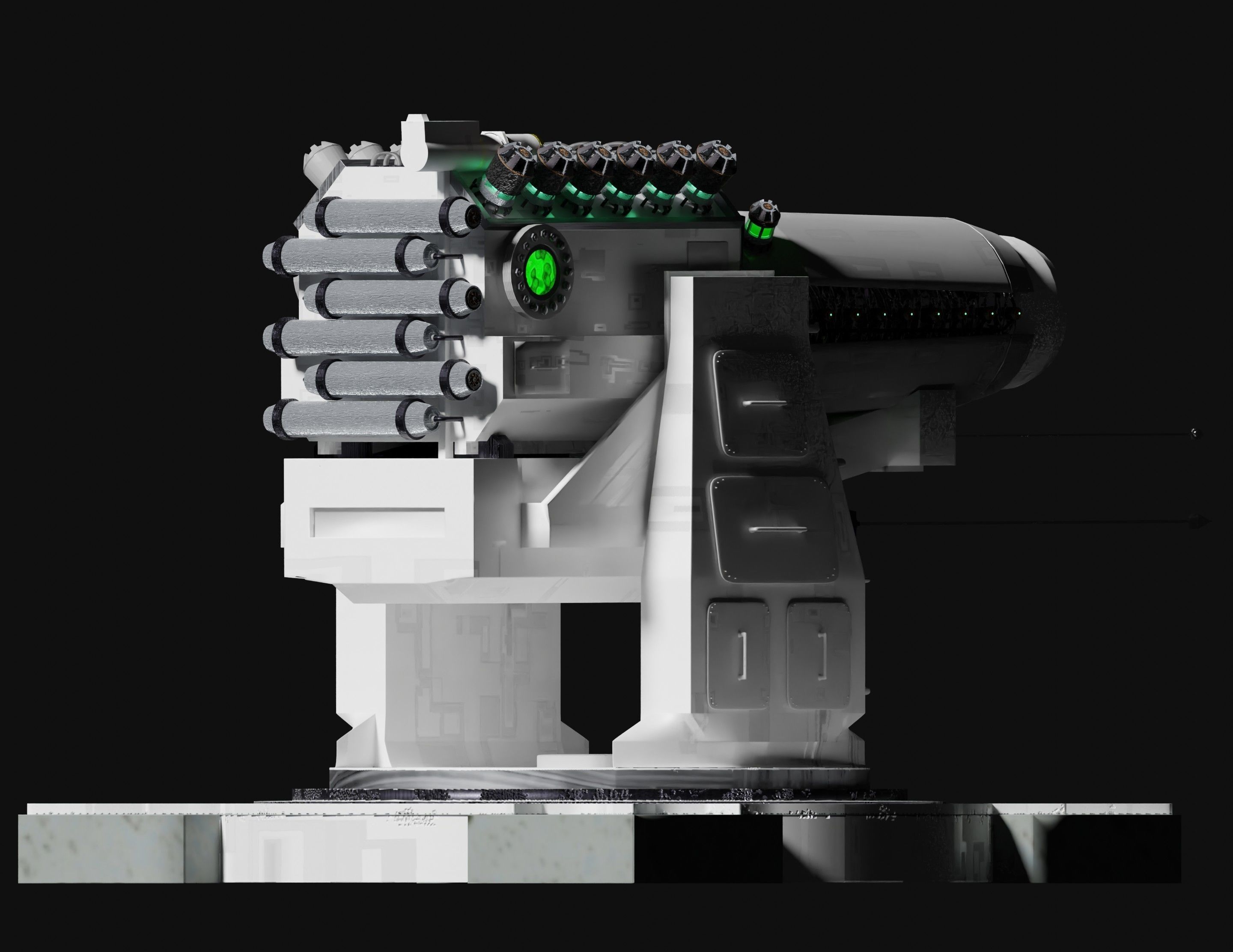 3D model Lunar base defence plasma turret 1 VR / AR / low-poly | CGTrader