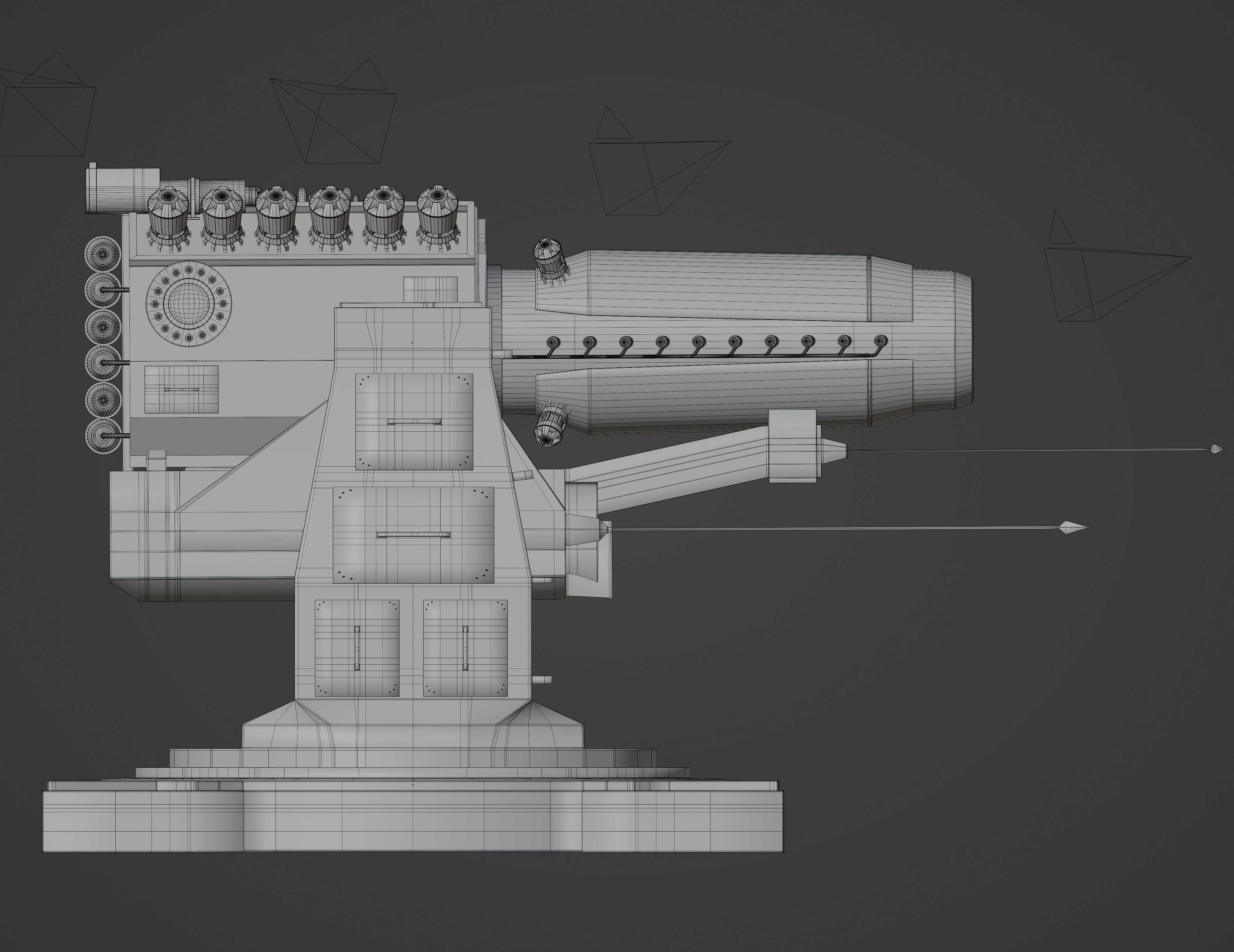 3D model Lunar base defence plasma turret 1 VR / AR / low-poly | CGTrader