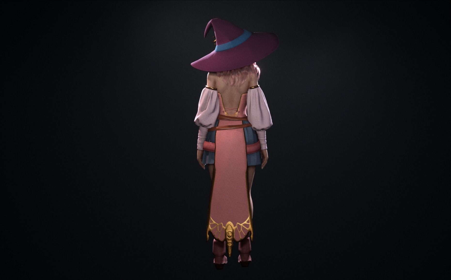 3D model Witch Girl - Game Ready Rigged Character VR / AR / low-poly ...