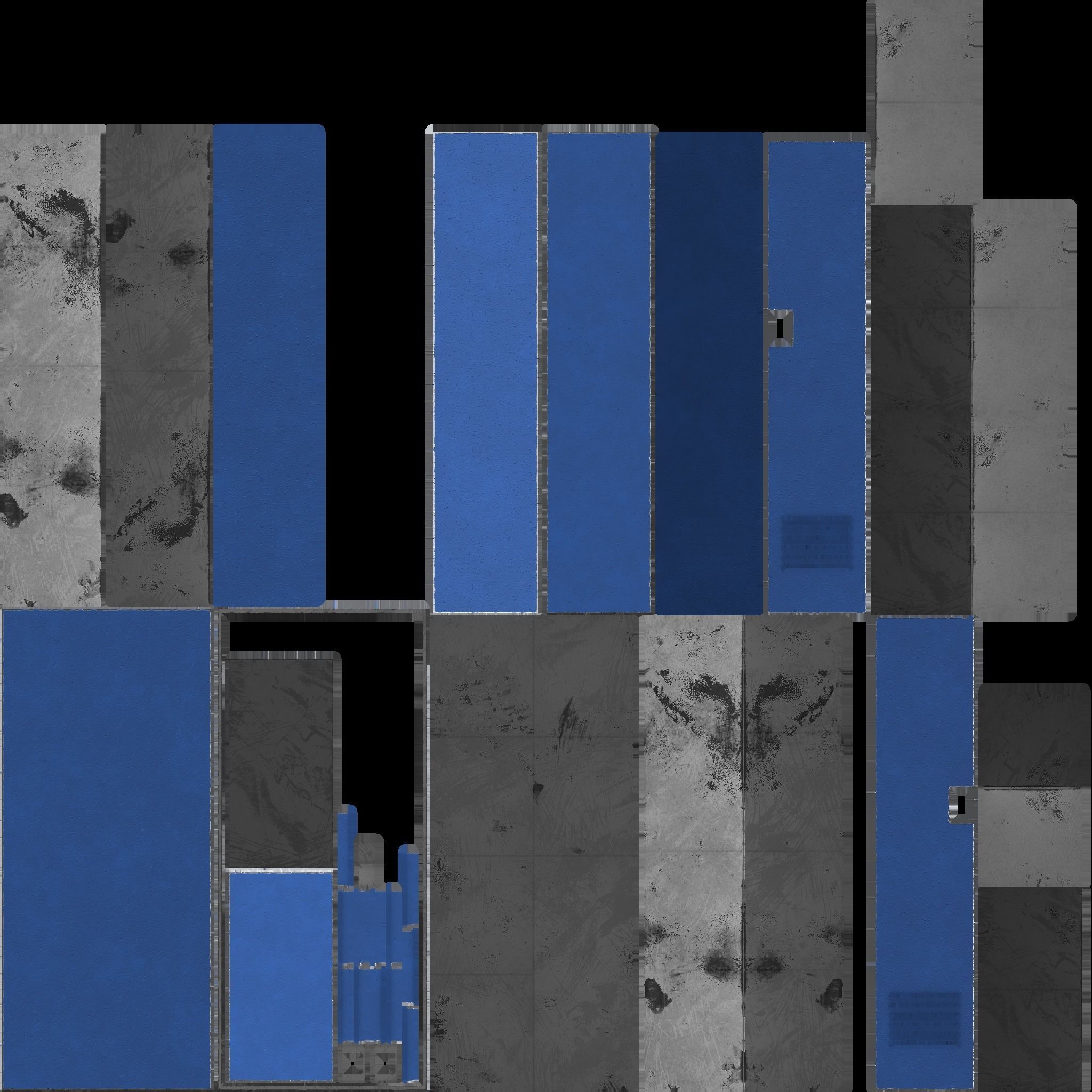 3D model low poly steel lockers with baseball bat and boxing gloves VR ...