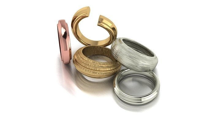 Shape ring 2 3D model 3D printable | CGTrader