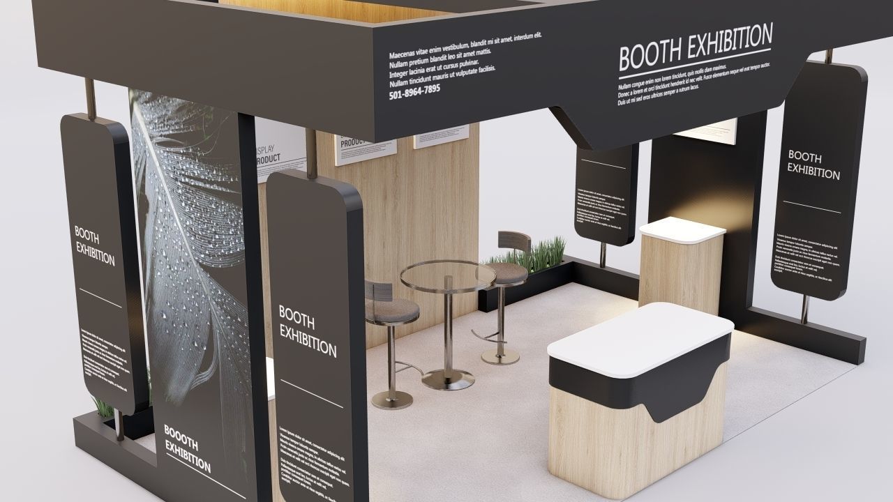 Booth Exhibition 2 3D model | CGTrader