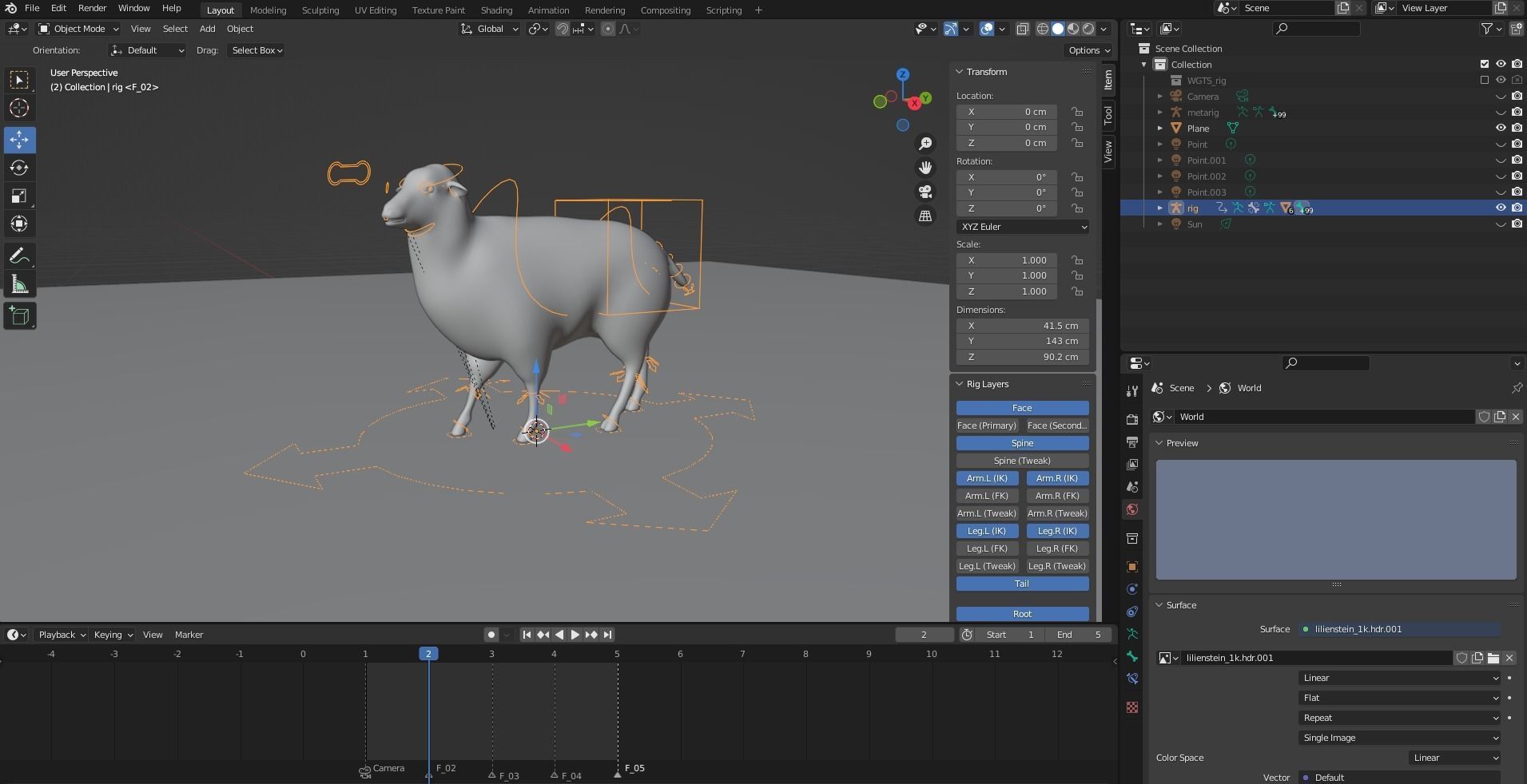 3D model Fur Black Sheep Rigged in Blender VR / AR / low-poly rigged ...