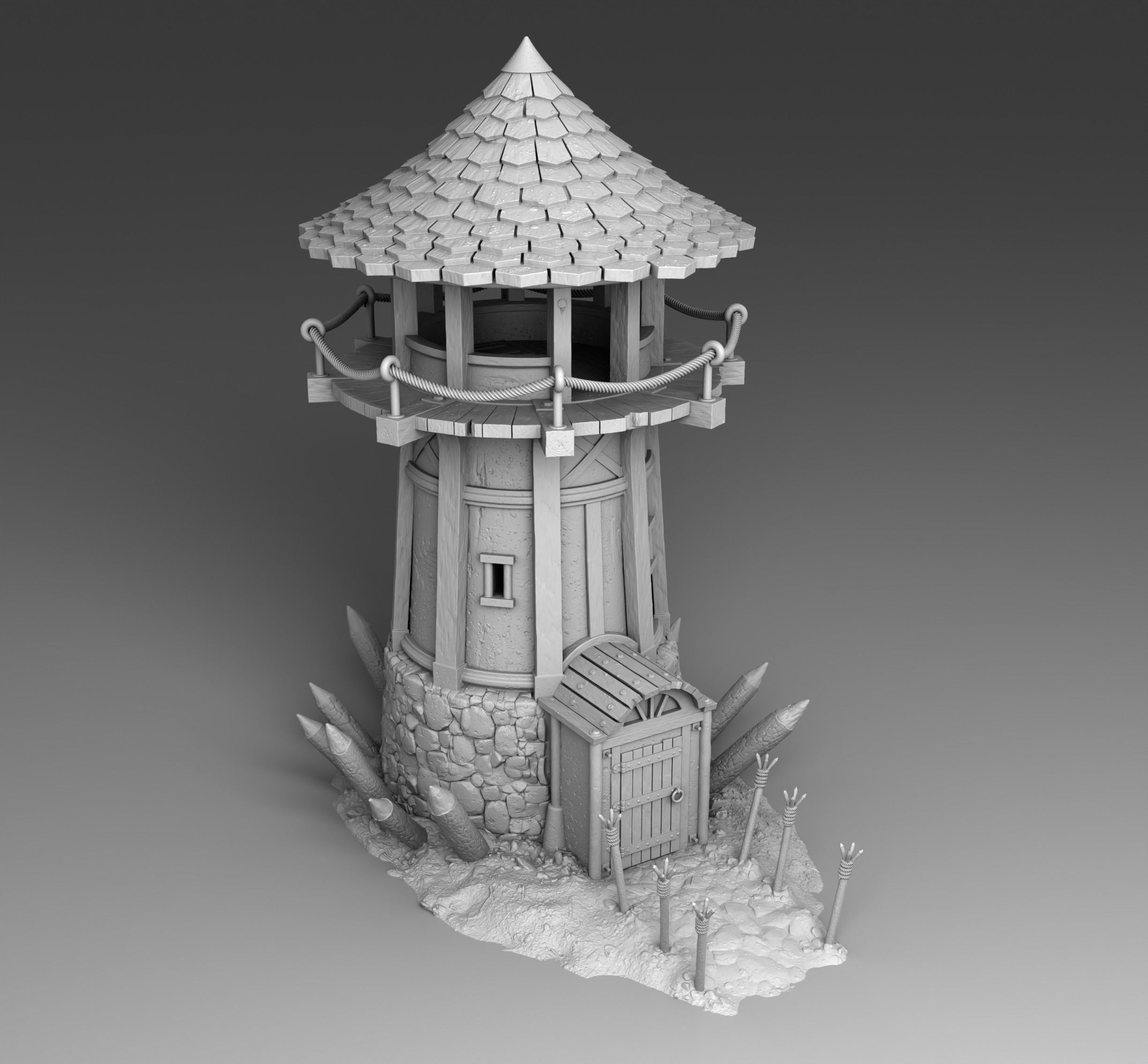 Medieval Towers 3D model 3D printable | CGTrader