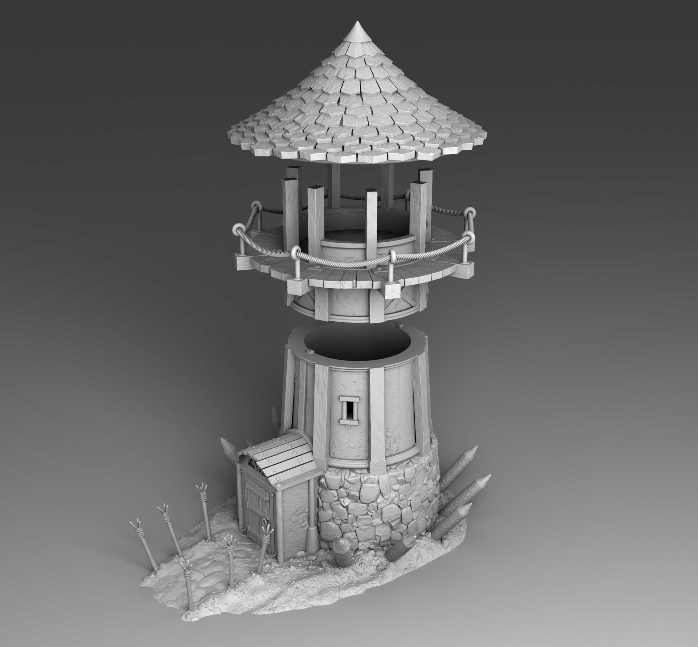 Medieval Towers 3D model 3D printable | CGTrader