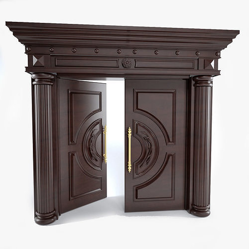 Double door 01 3D model | CGTrader