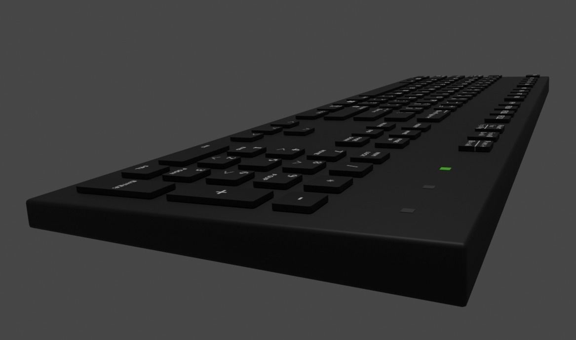 3D model Simple Slim Desktop Keyboard VR / AR / low-poly | CGTrader