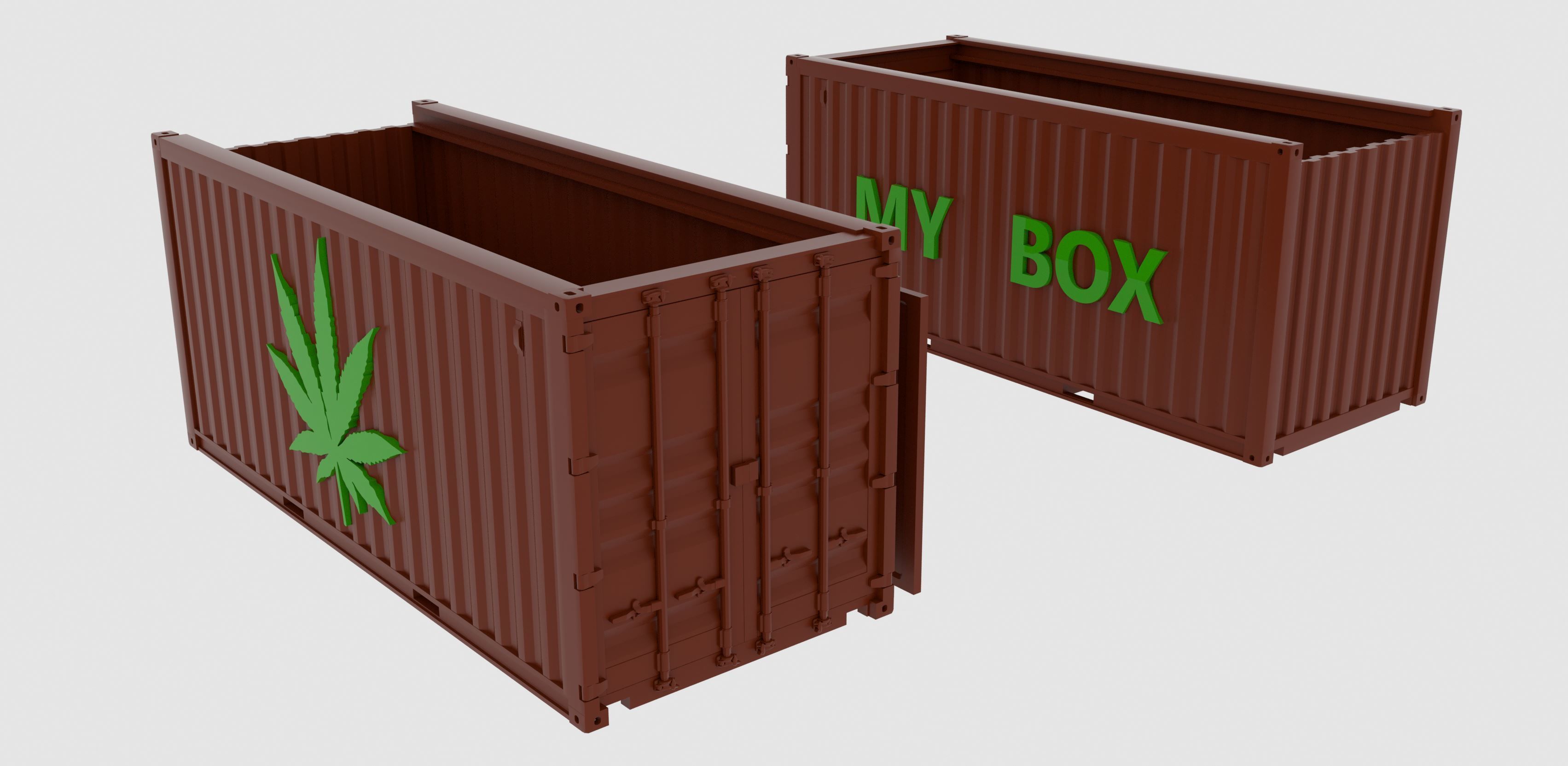 Shipping container 20DV printable 3D model 3D printable | CGTrader
