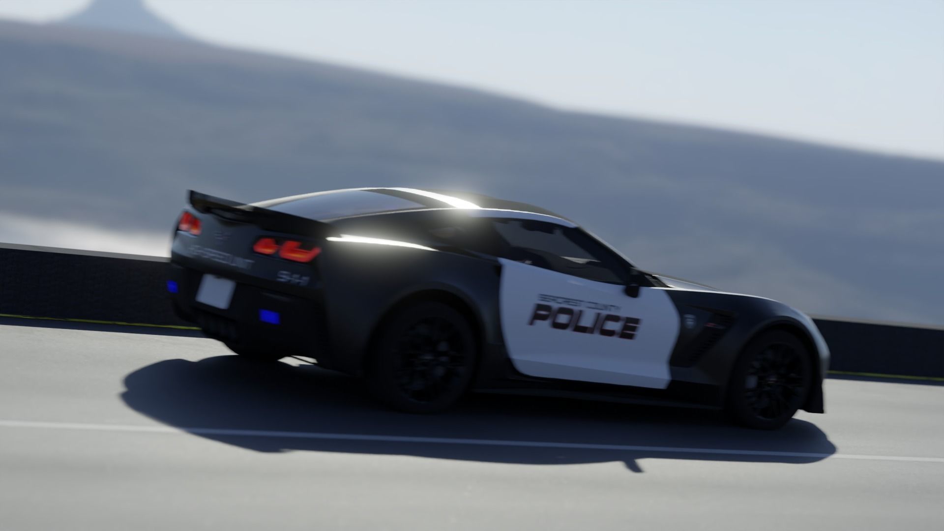 3D model Police Corvette C7 3d Model VR / AR / low-poly | CGTrader