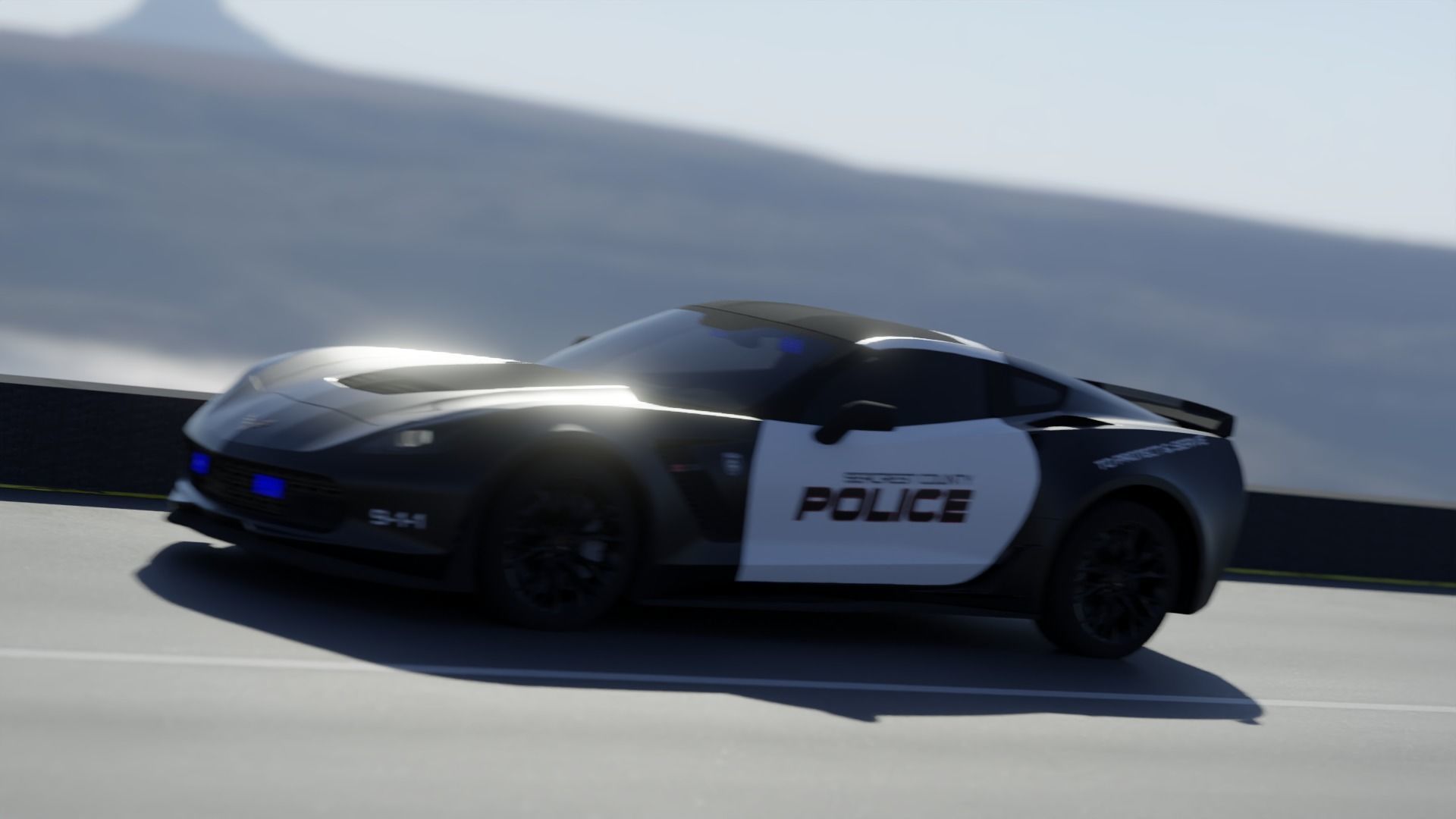 3D model Police Corvette C7 3d Model VR / AR / low-poly | CGTrader