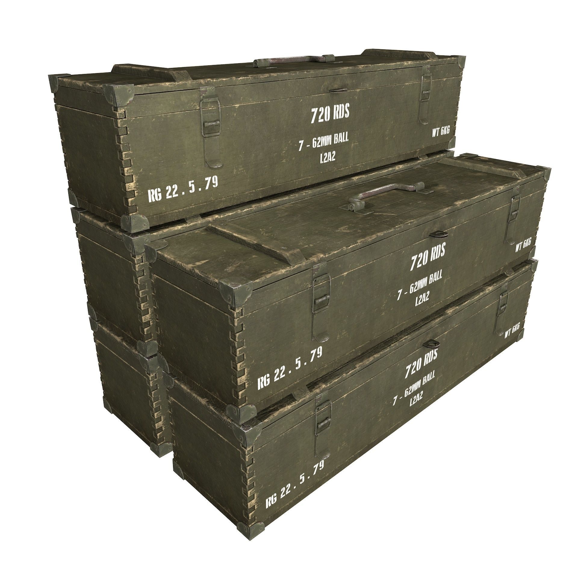 3D model Military Wooden Crate Army Low Poly VR / AR / low-poly | CGTrader