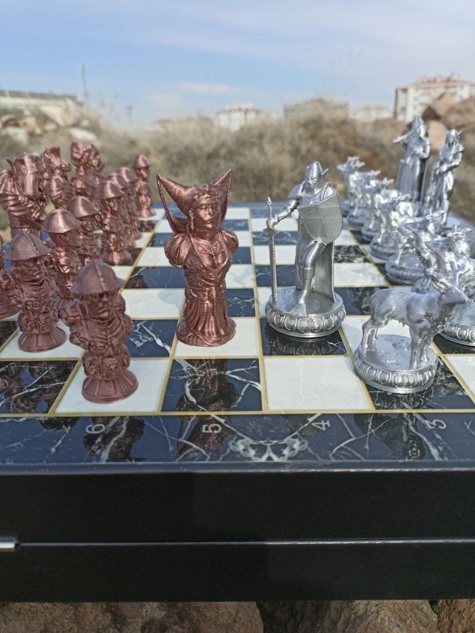 Elf Chess Game Set - Medieval Chess Set 3D model 3D printable | CGTrader