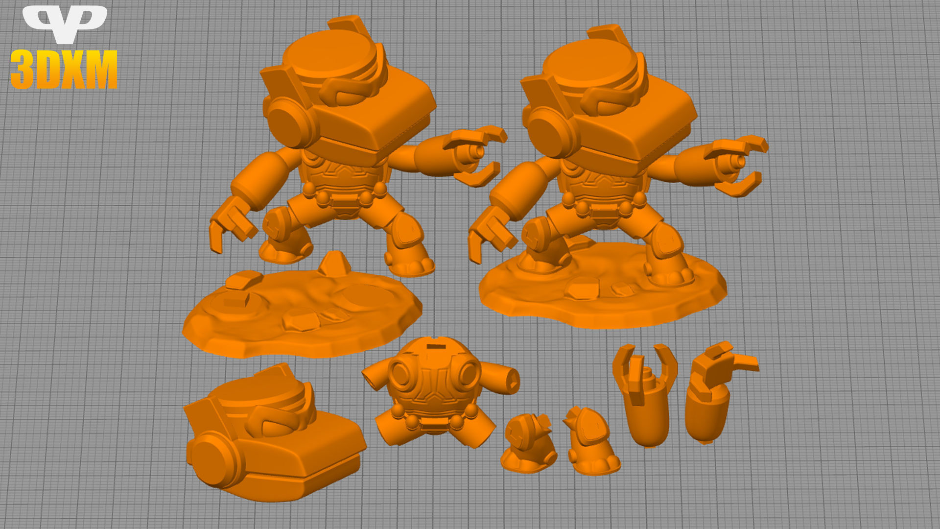 TMNT Metalhead Chibi STL for 3D Printing ChibiSTL 3DXM 3D model 3D ...