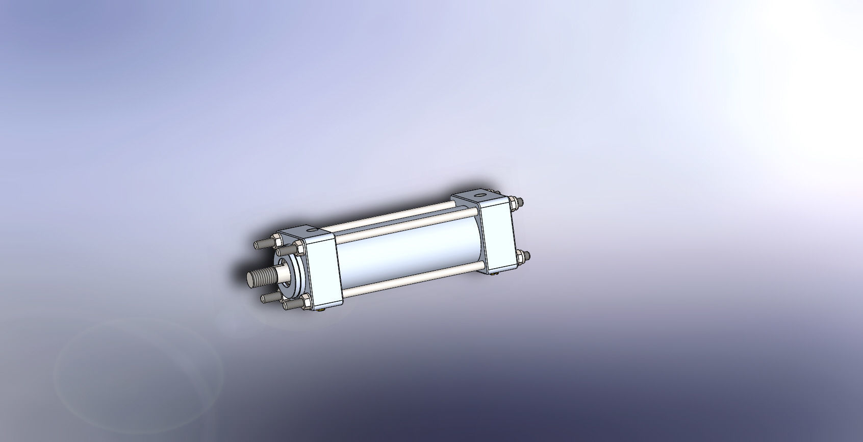 pneumatic cylinder 3D model 3D printable | CGTrader