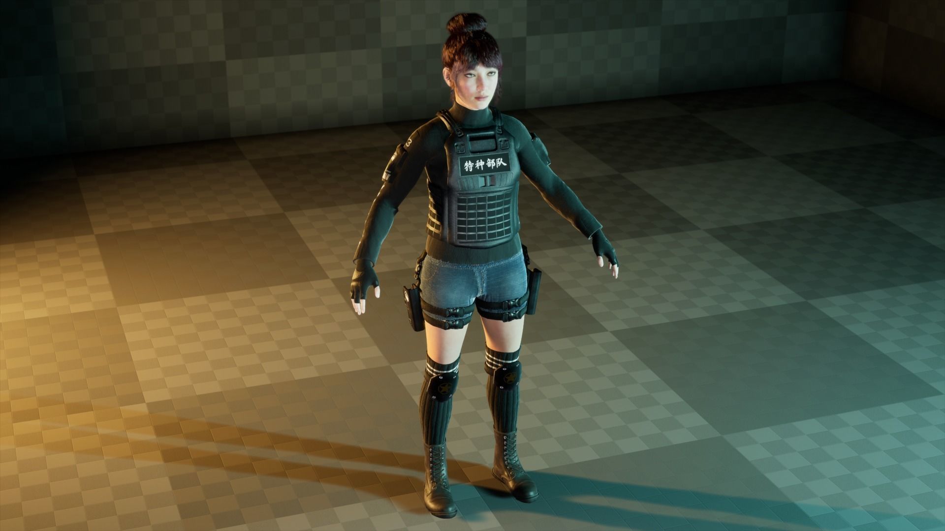 3D model Female Spec-Ops Suit for Metahumans VR / AR / low-poly | CGTrader
