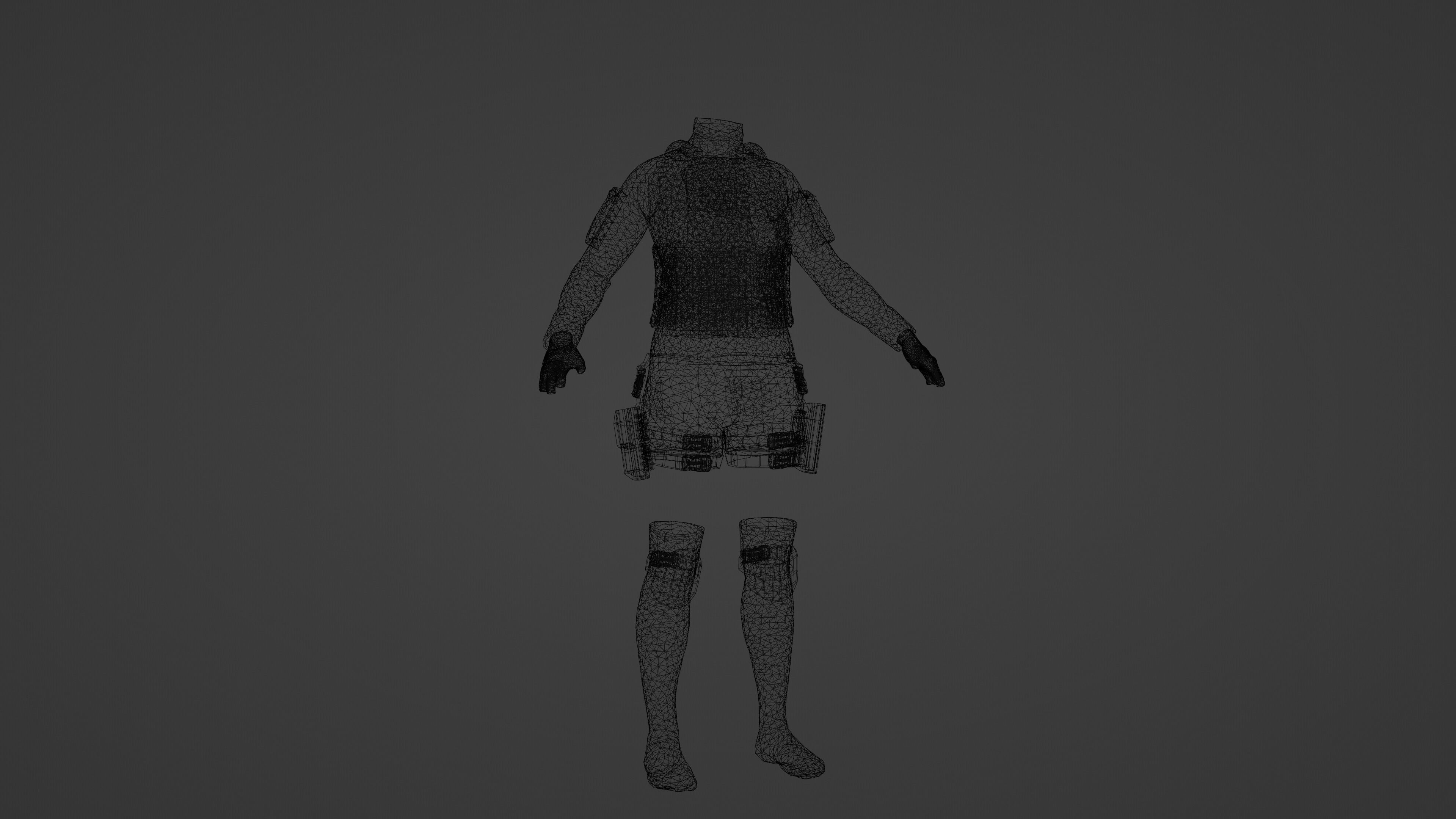 3D model Female Spec-Ops Suit for Metahumans VR / AR / low-poly | CGTrader