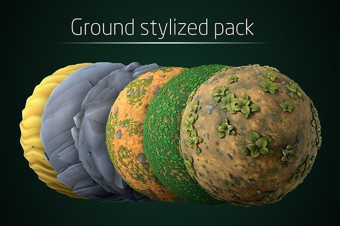 Ground stylized textures pack Texture | CGTrader