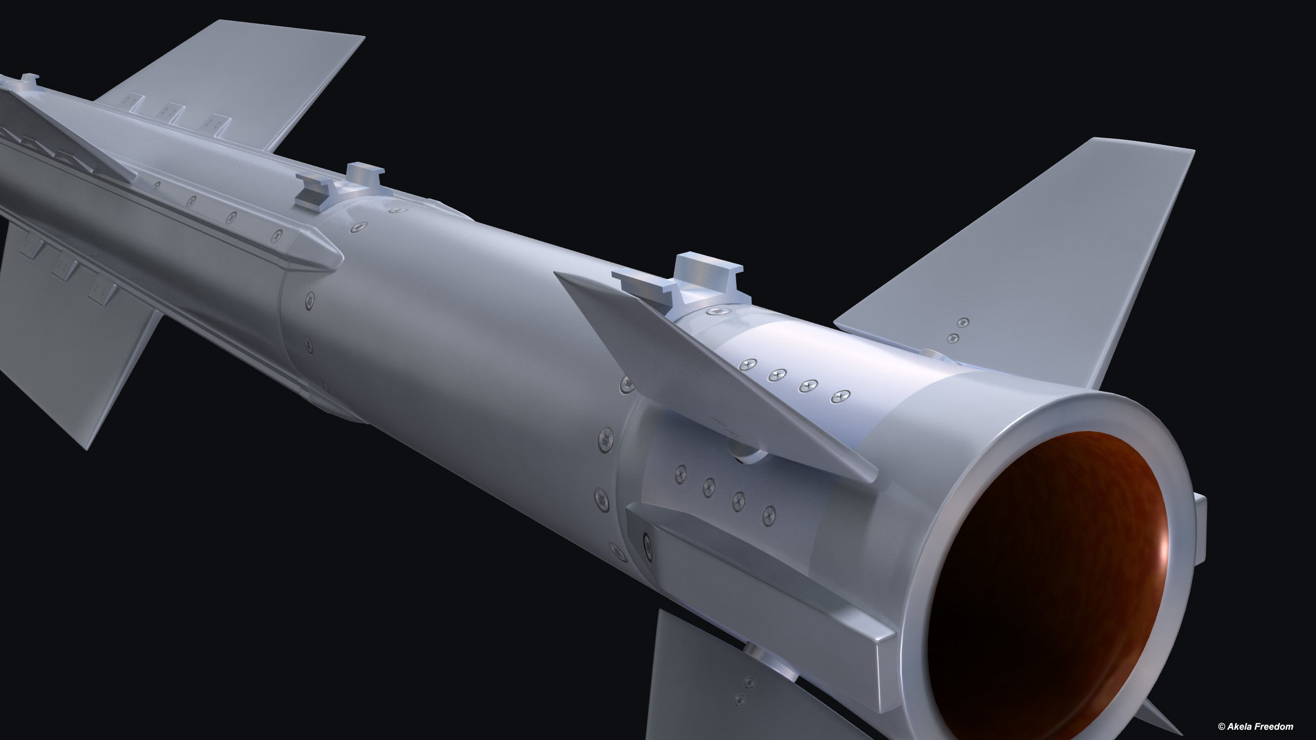 Astra Mk1 Missile 3D model animated | CGTrader