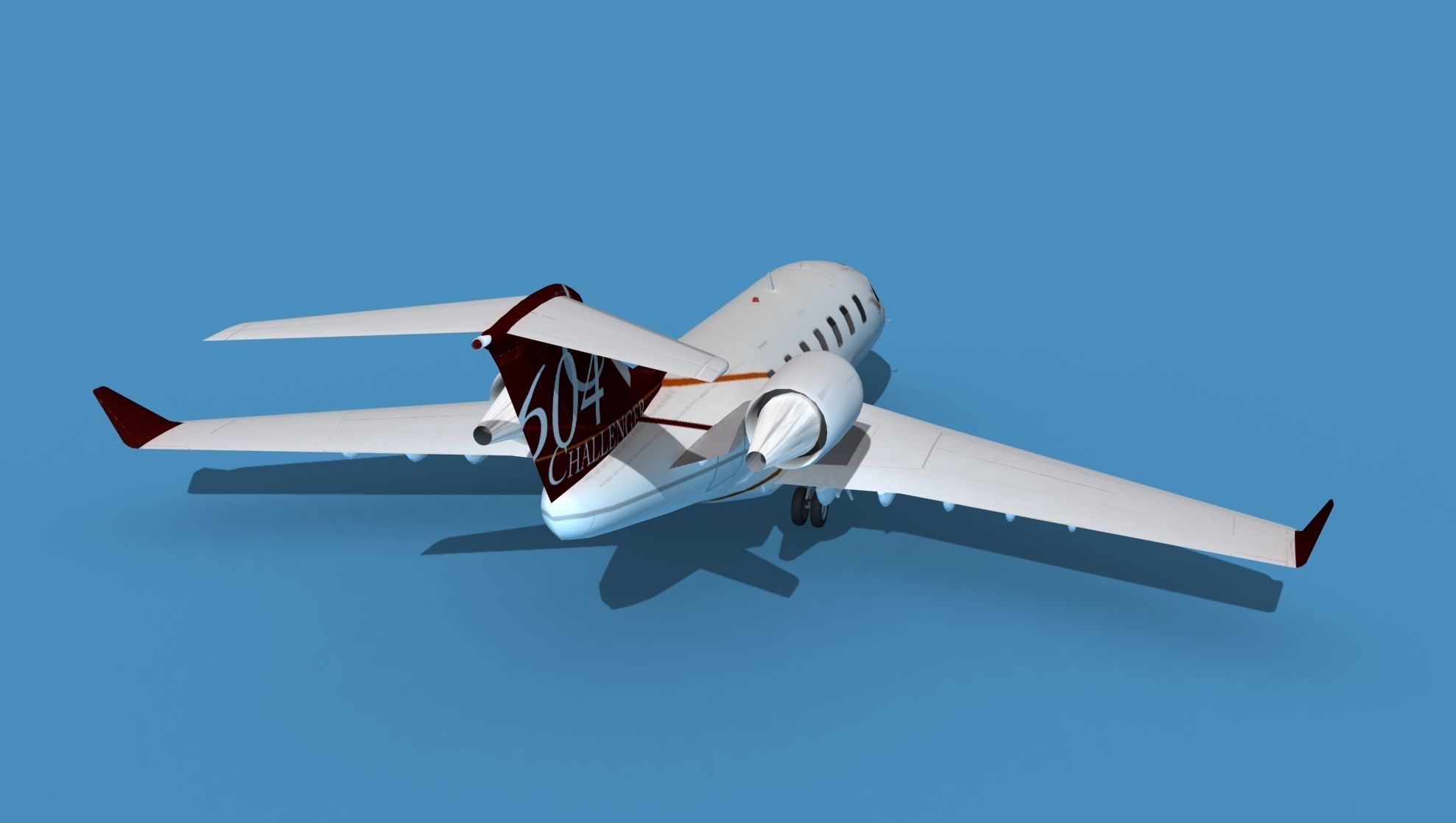 Bombardier CL-604 Challenger V01 3D model rigged | CGTrader
