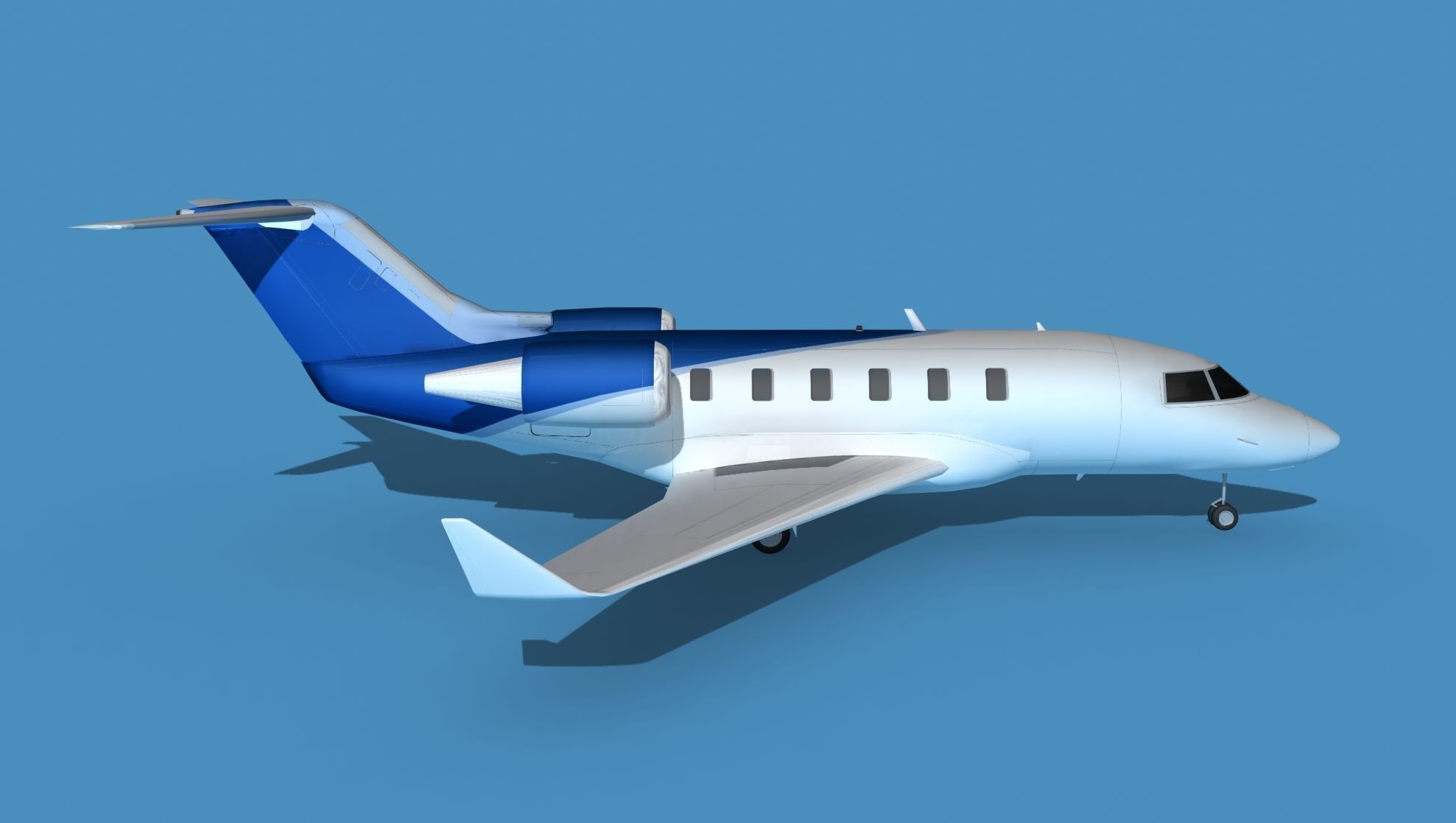 Bombardier CL604 Challenger V06 3D model rigged | CGTrader