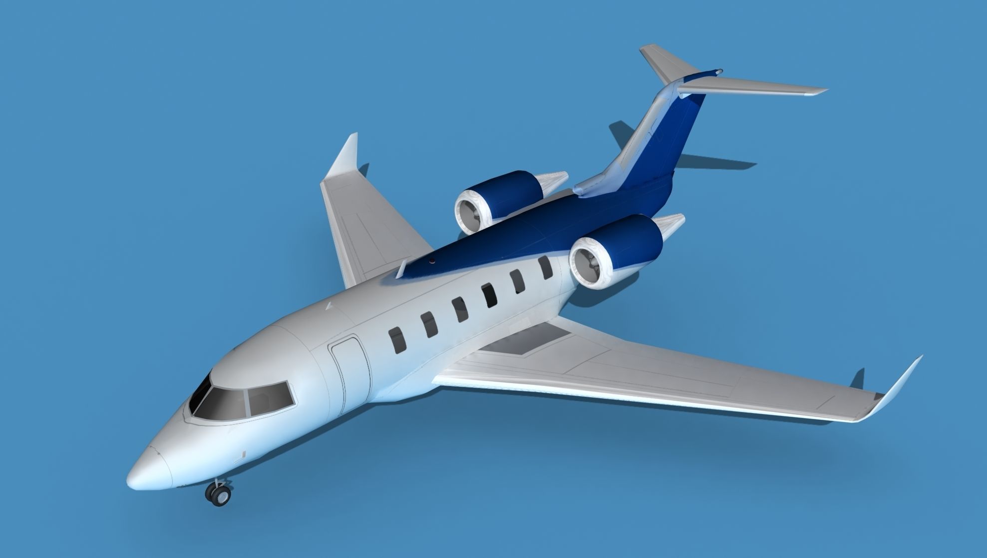Bombardier CL604 Challenger V06 3D model rigged | CGTrader