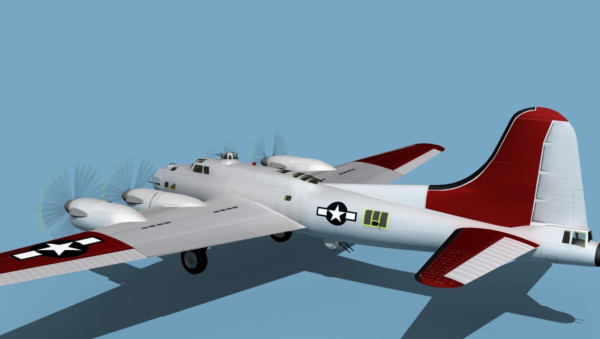 Boeing B-38A Flying Fortress II HP V02 3D model rigged | CGTrader