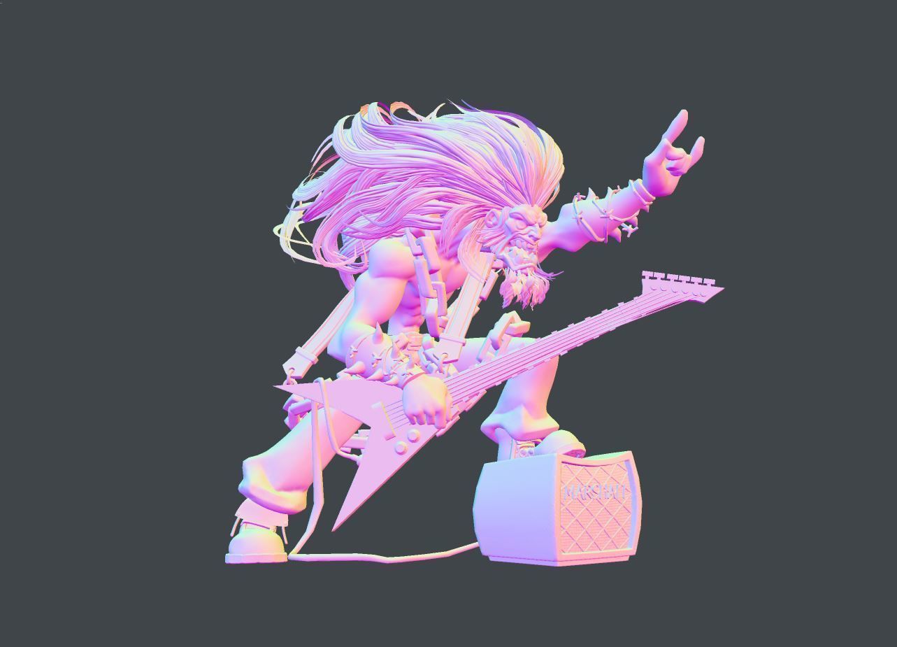 3D model Rocker action figure with guitar VR / AR / low-poly | CGTrader