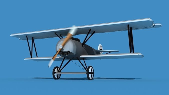 Fokker D-VI V00 3D model rigged | CGTrader