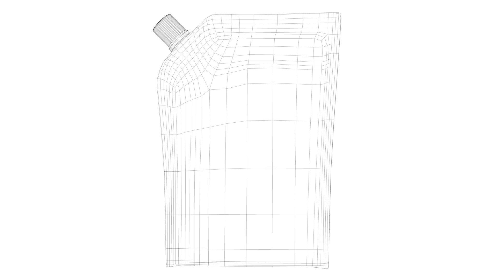 Pouch bag with corner spout lid 3D model | CGTrader