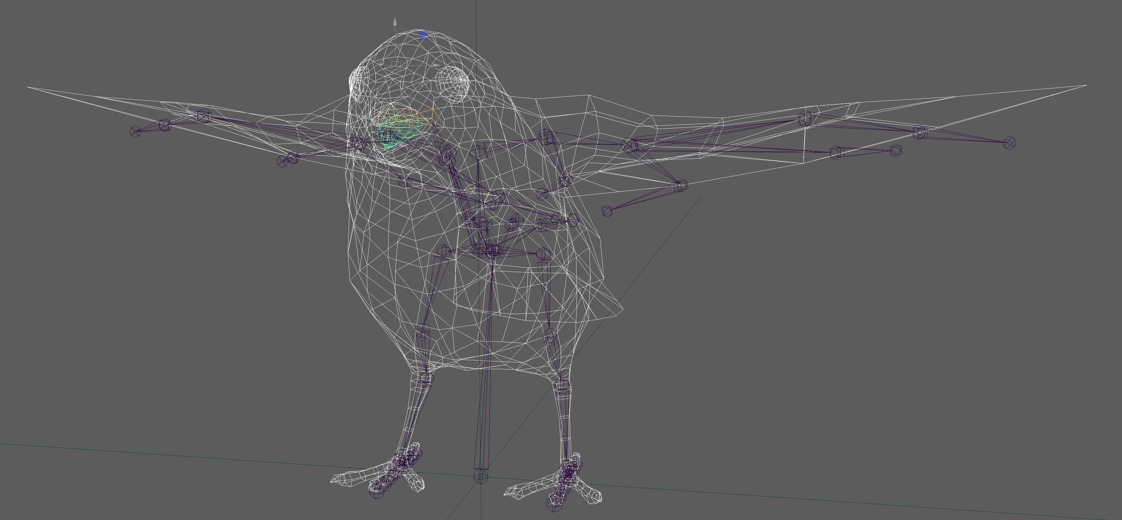 3D model Sparrow Rig VR / AR / low-poly | CGTrader