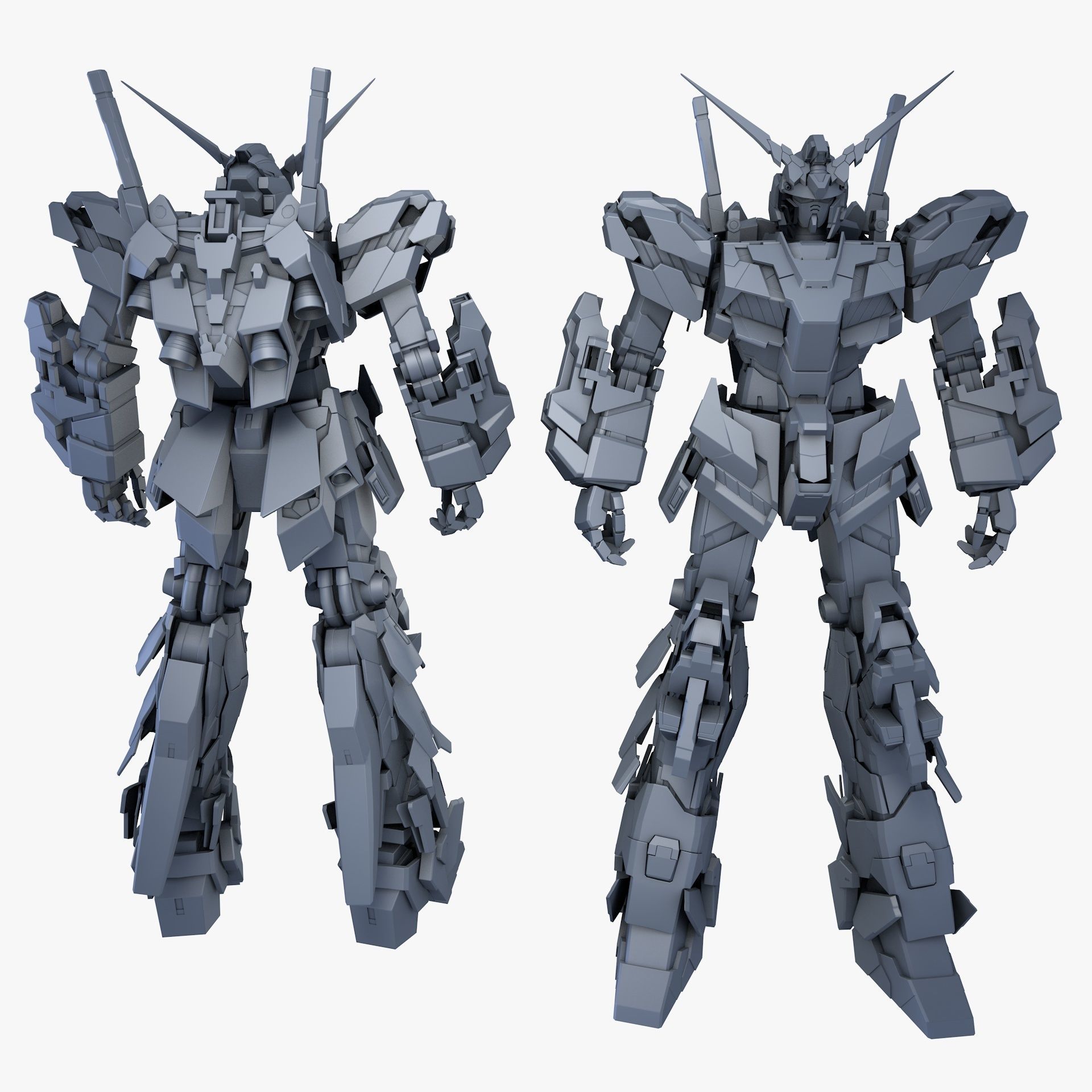 Gundam Unicorn RX-0 Gunpla Mega 3D model | CGTrader