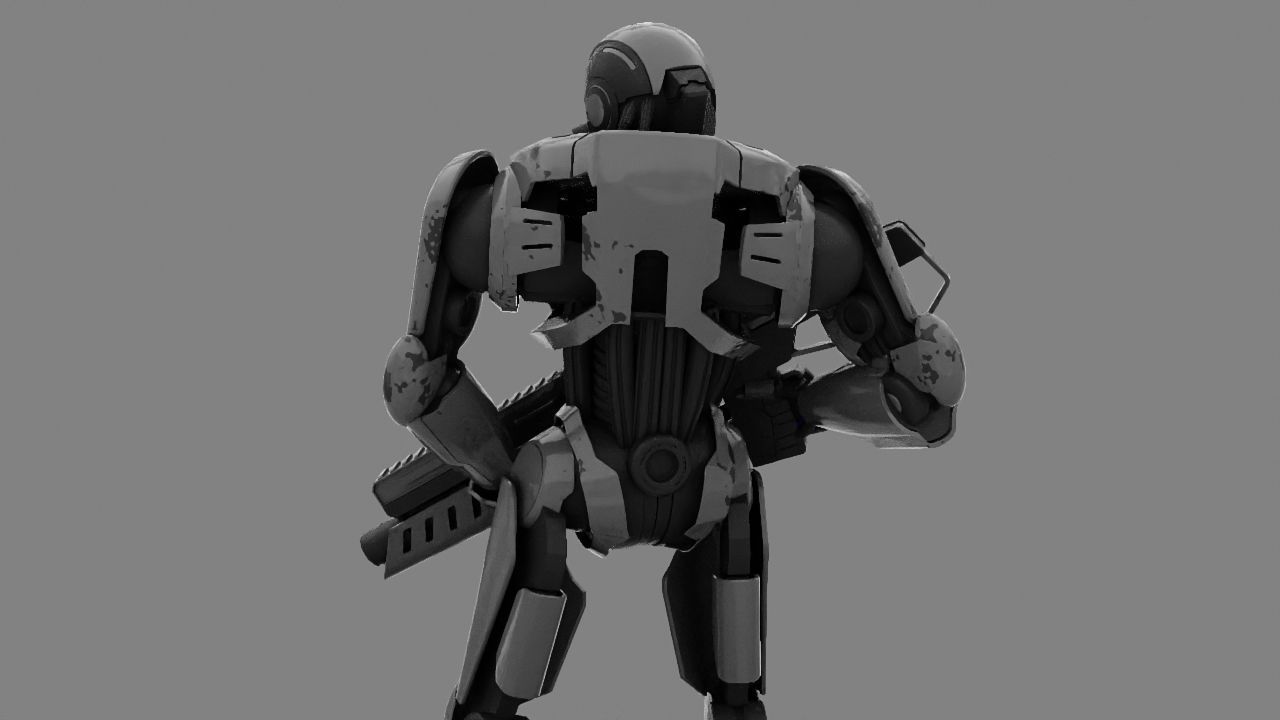 Android Soldier rigged character 3D model rigged | CGTrader