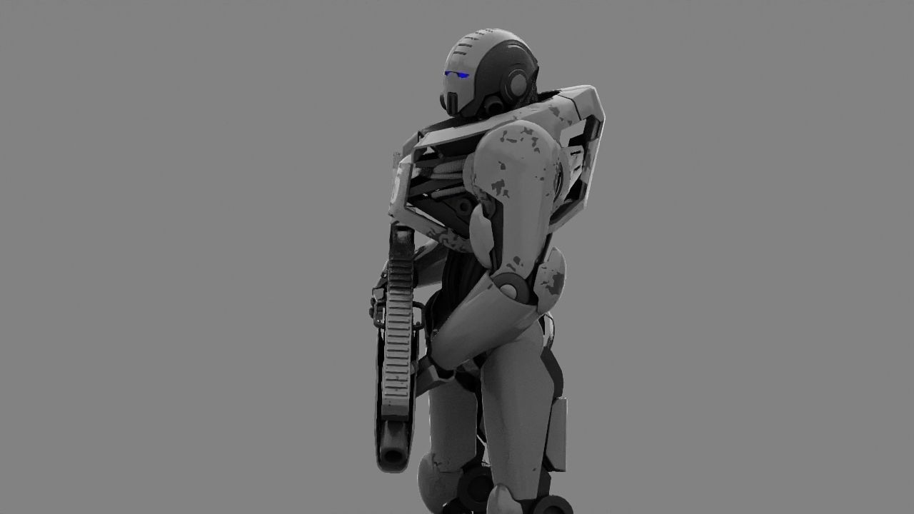 Android Soldier rigged character 3D model rigged | CGTrader