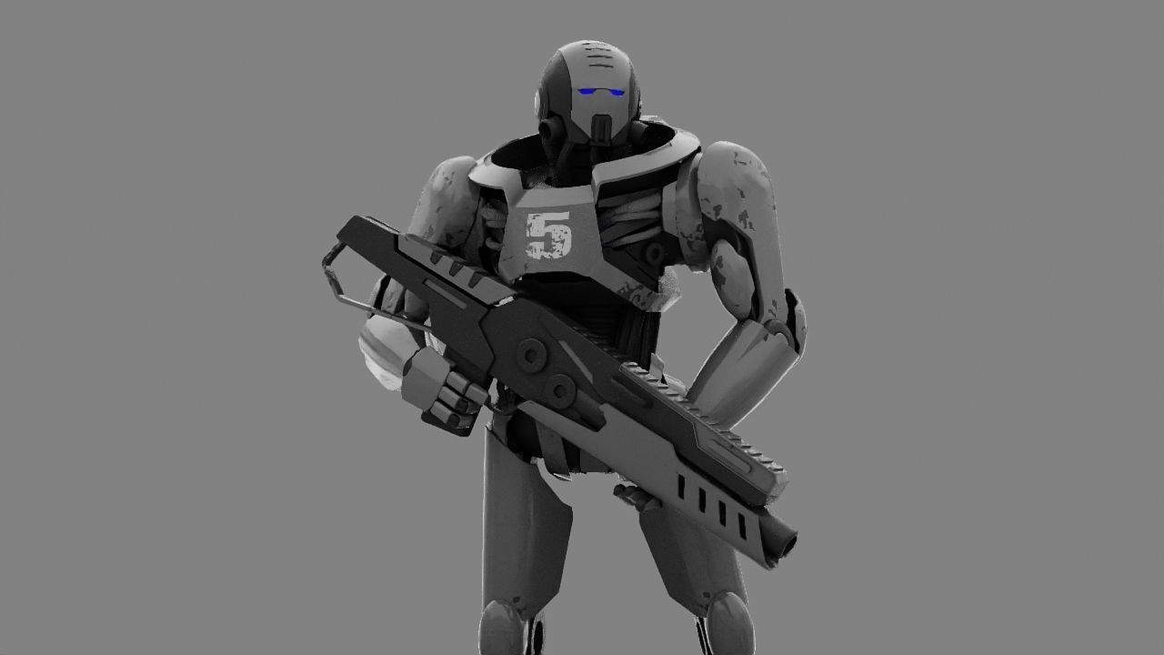 Android Soldier rigged character 3D model rigged | CGTrader