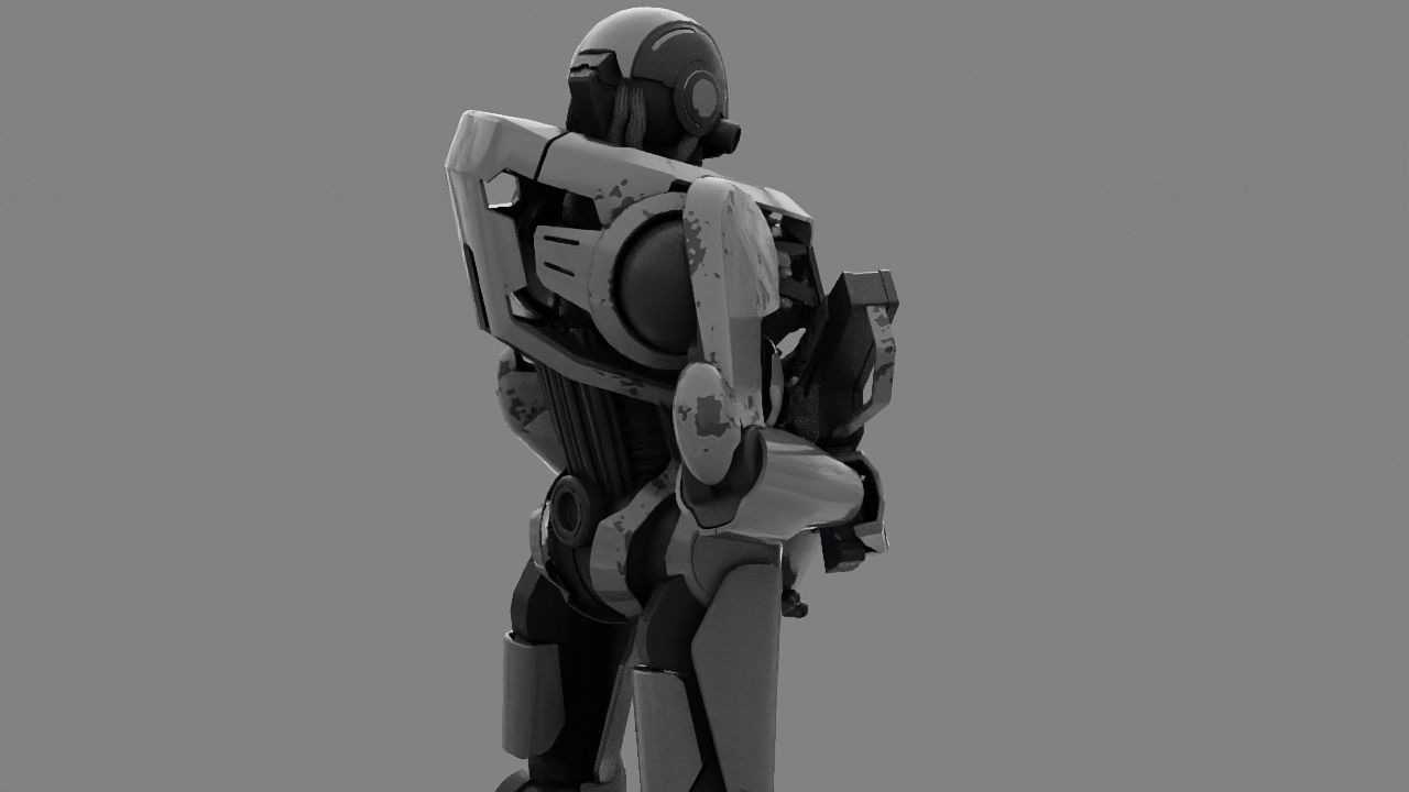 Android Soldier rigged character 3D model rigged | CGTrader