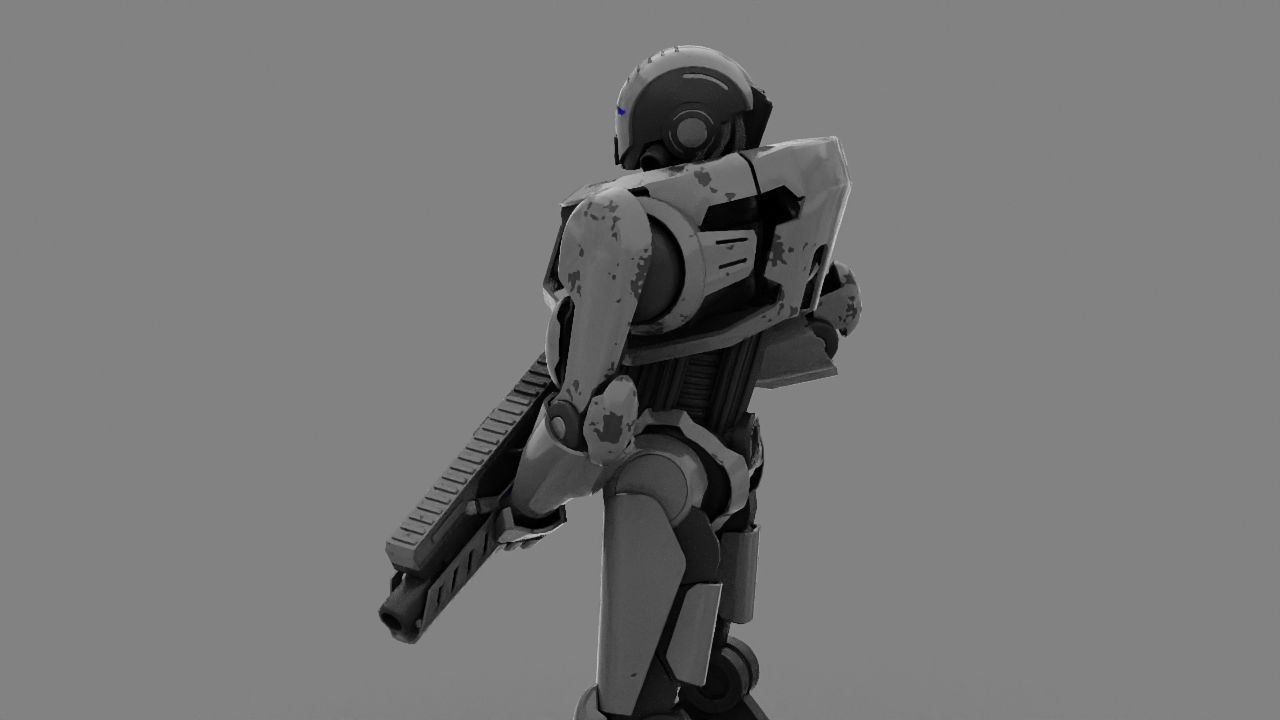 Android Soldier rigged character 3D model rigged | CGTrader