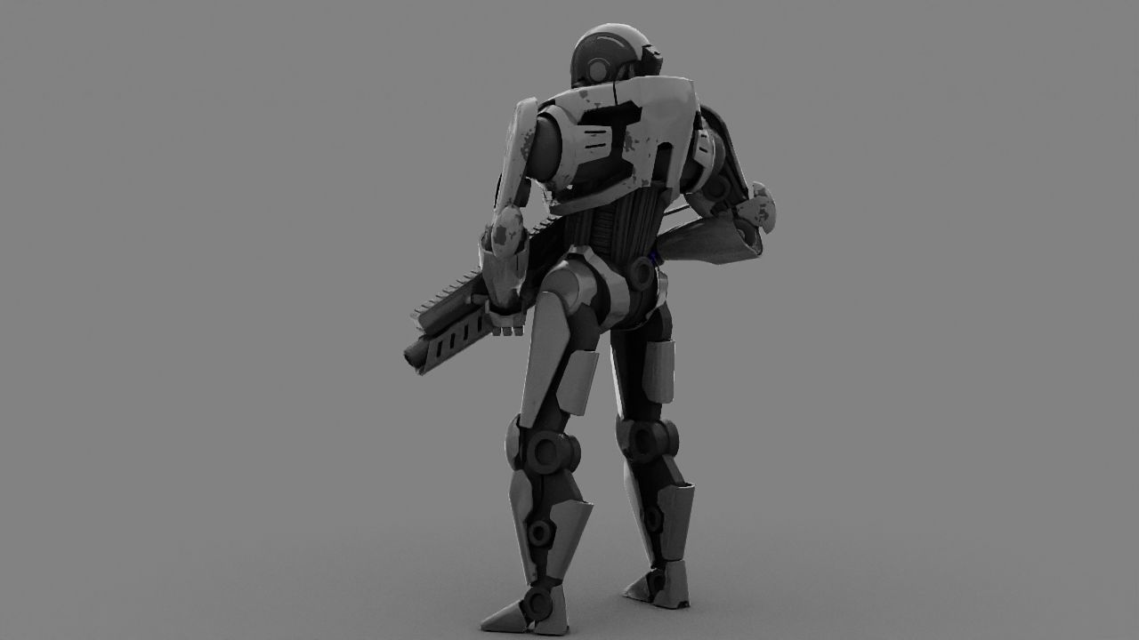 Android Soldier rigged character 3D model rigged | CGTrader