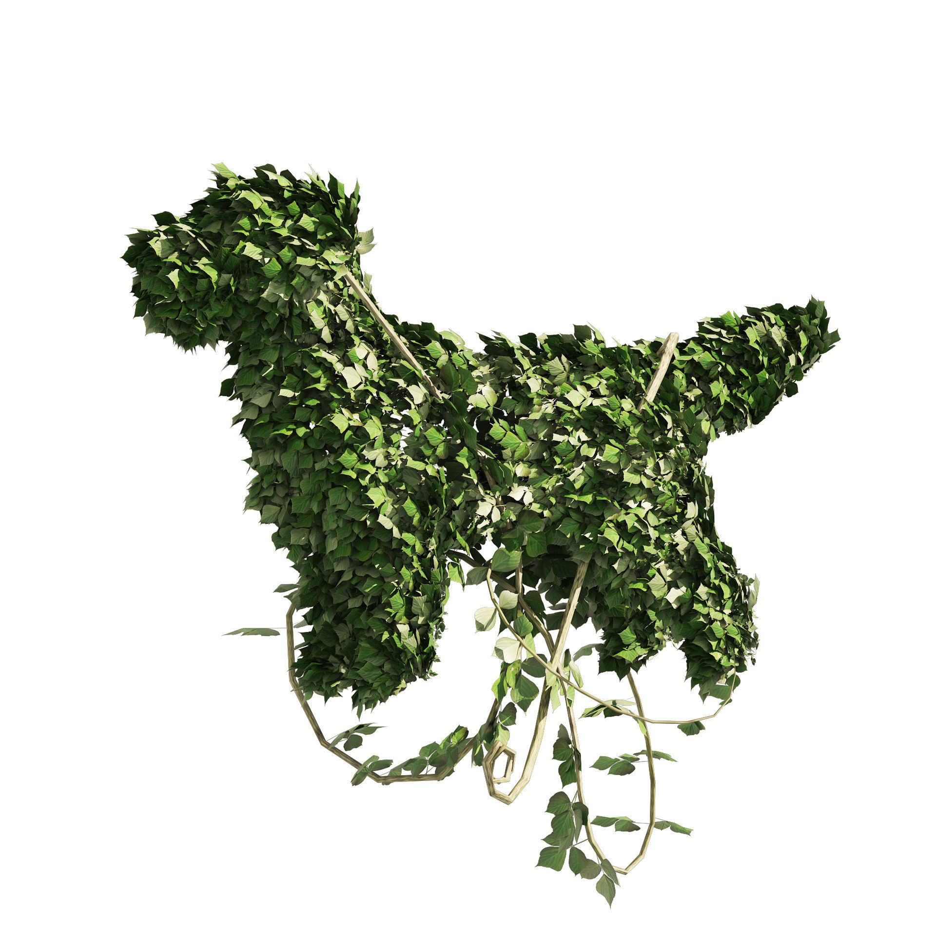3D model Topiary Dog sculpture plant VR / AR / low-poly | CGTrader