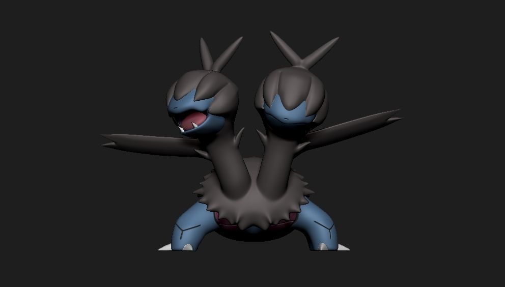 Pokemon - Deino Zweilous and Hydreigon with 2 poses 3D model 3D ...